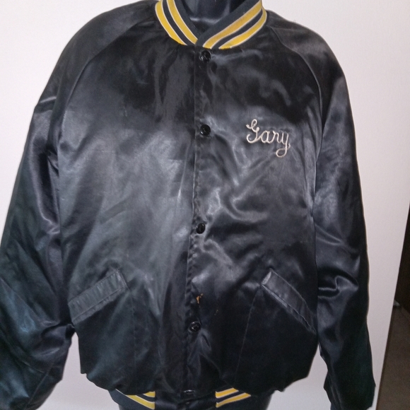 King Louie | Jackets & Coats | Vintage Satin Bomber Bowling Jacket ...